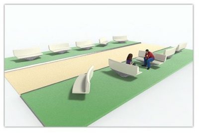 Parenthesis: Urban swivel bench – Amusement Logic