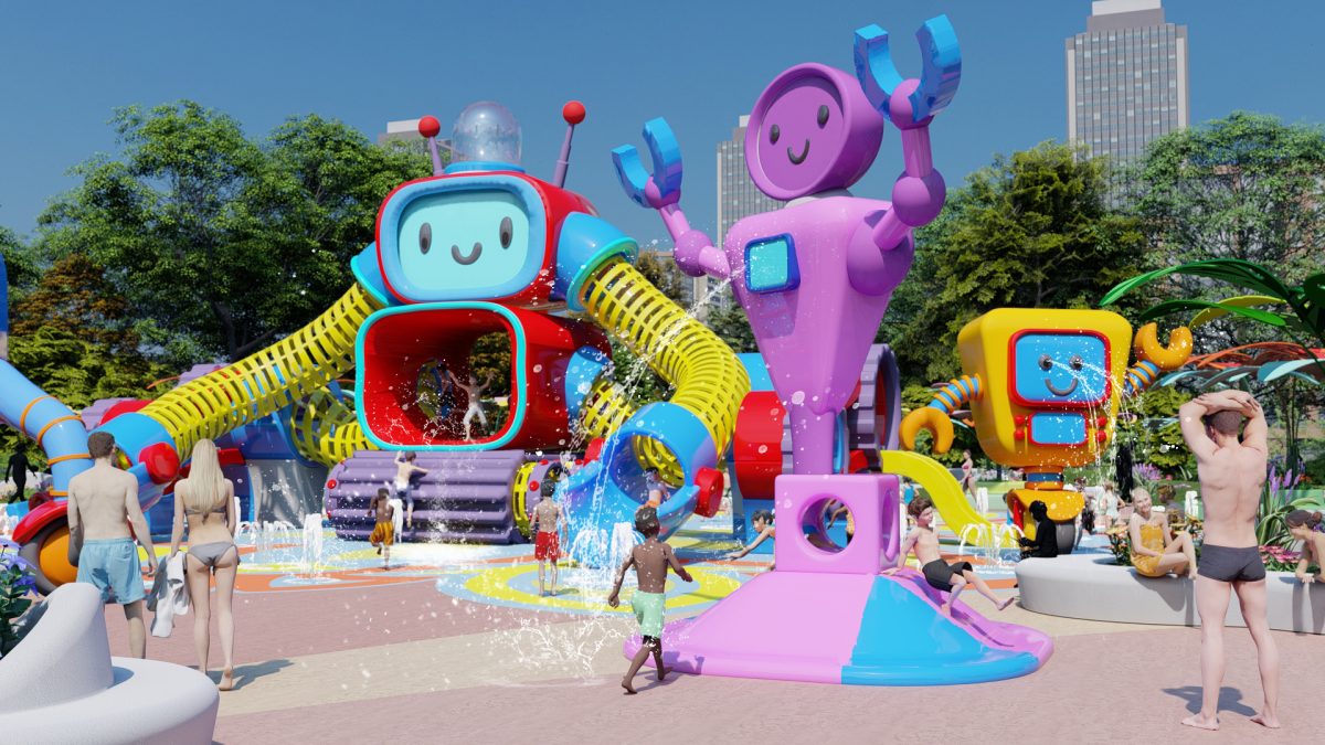 Robot Splash Pad – Amusement Logic