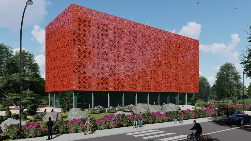 Façade inspired by the art of paper-cutting – Amusement Logic