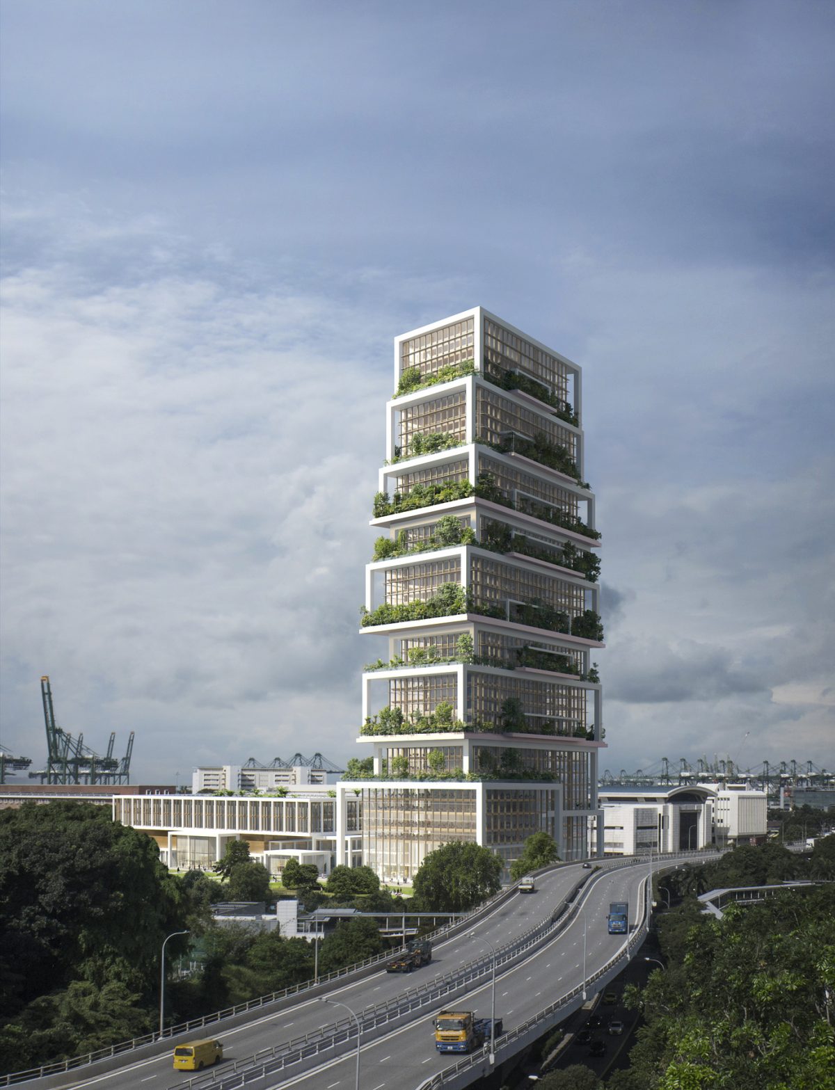 Modular hybrid tower for the offices of the future in Singapore ...
