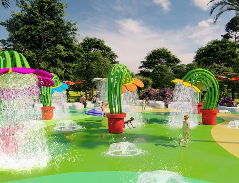 Demountable modular Splash Pad – Amusement Logic