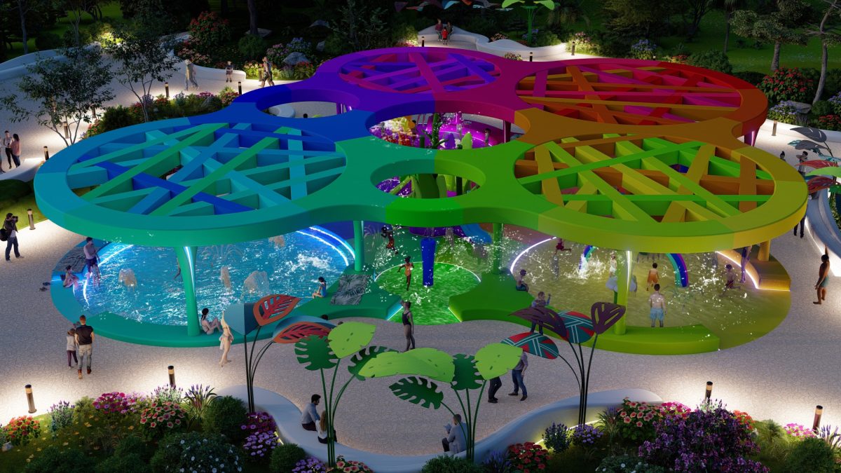 Modular Canopy Splash Pad – Amusement Logic