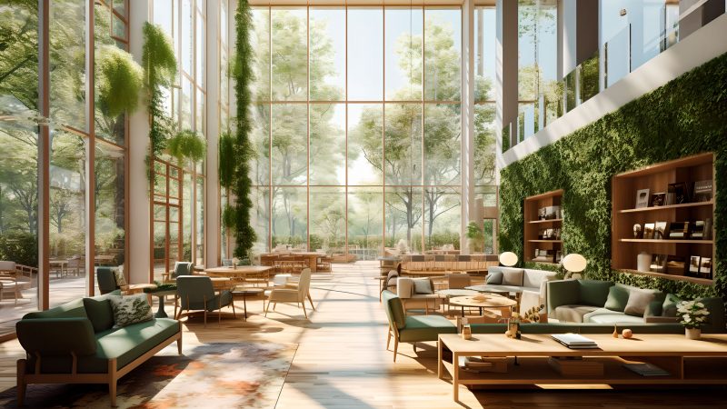 A lobby that celebrates nature – Amusement Logic