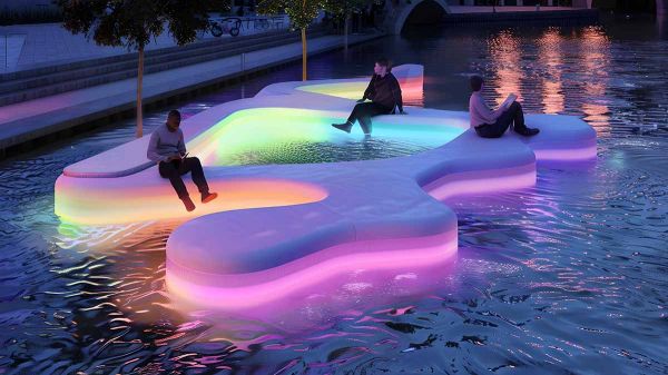 Floating bench for aquatic environments – Amusement Logic