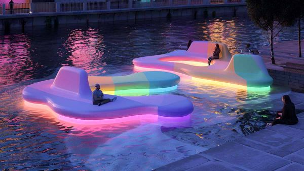 Floating bench for aquatic environments – Amusement Logic