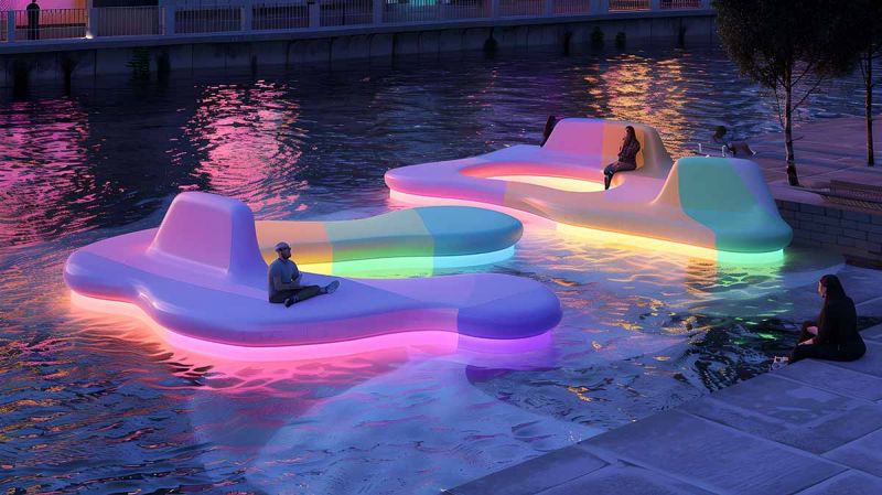 Floating bench for aquatic environments – Amusement Logic