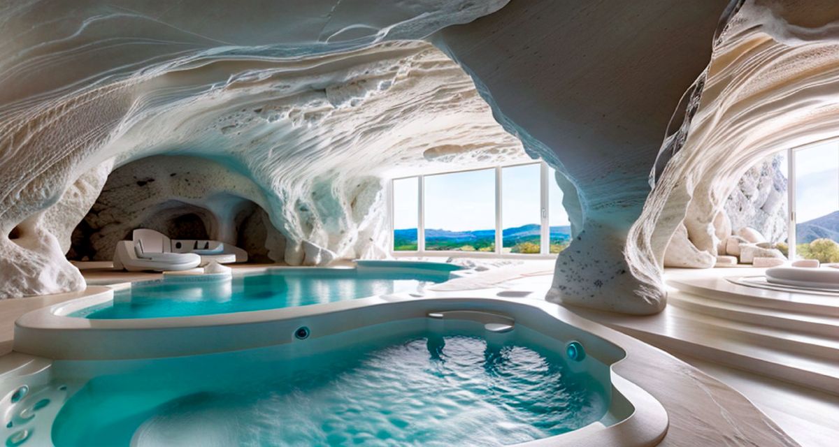 Interior design of a spa that simulates a cave – Amusement Logic