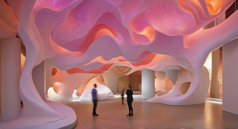 Interior design for an exhibition room – Amusement Logic