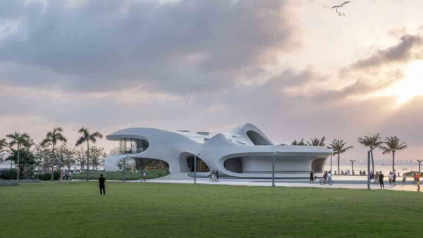 Construction with prefabricated formwork: Wormhole Library – Amusement ...