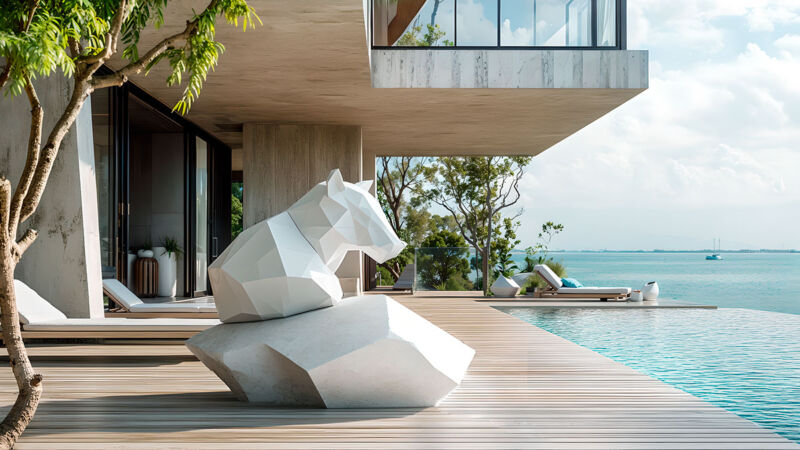 Geometric animal sculptures – Amusement Logic