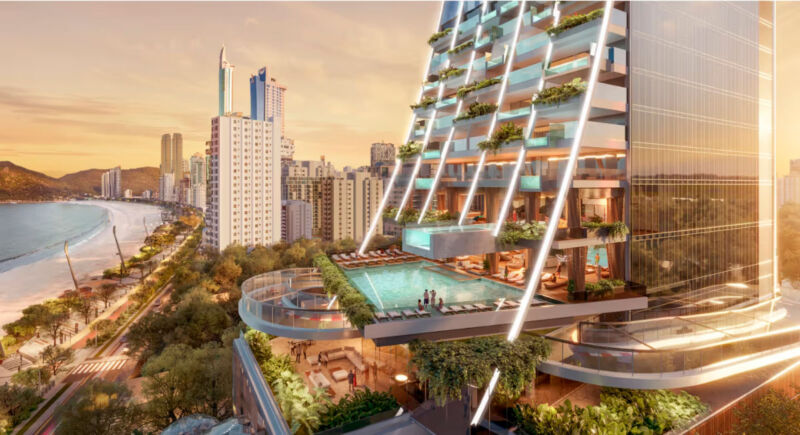 The world's tallest residential skyscraper, Balneário Camboriú, Brazil