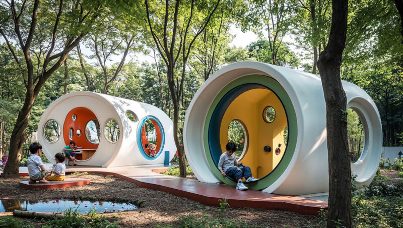 Colourful capsules for children