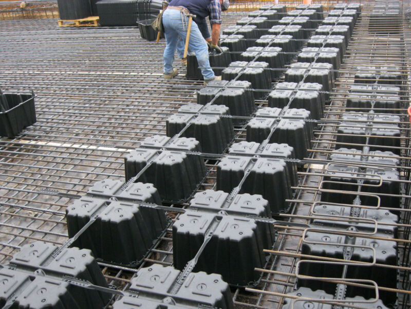 Cobiax floor slabs in architecture and construction