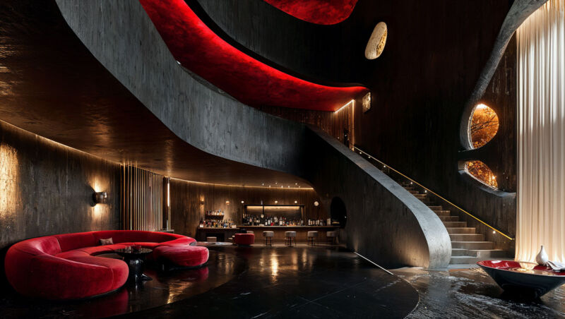Exaltation, passion, luxury... a bold interior design.
