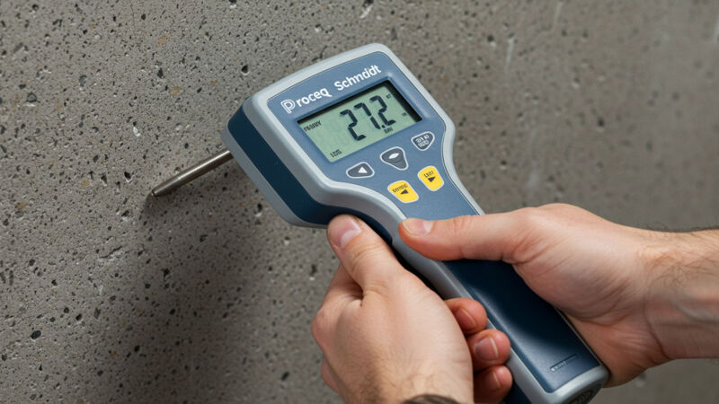 Non-destructive strength testing of concrete