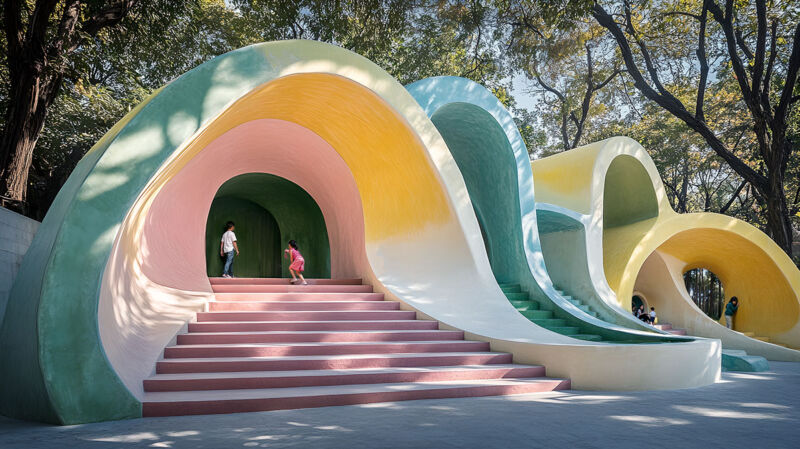 Children's play areas: imagination, movement and nature