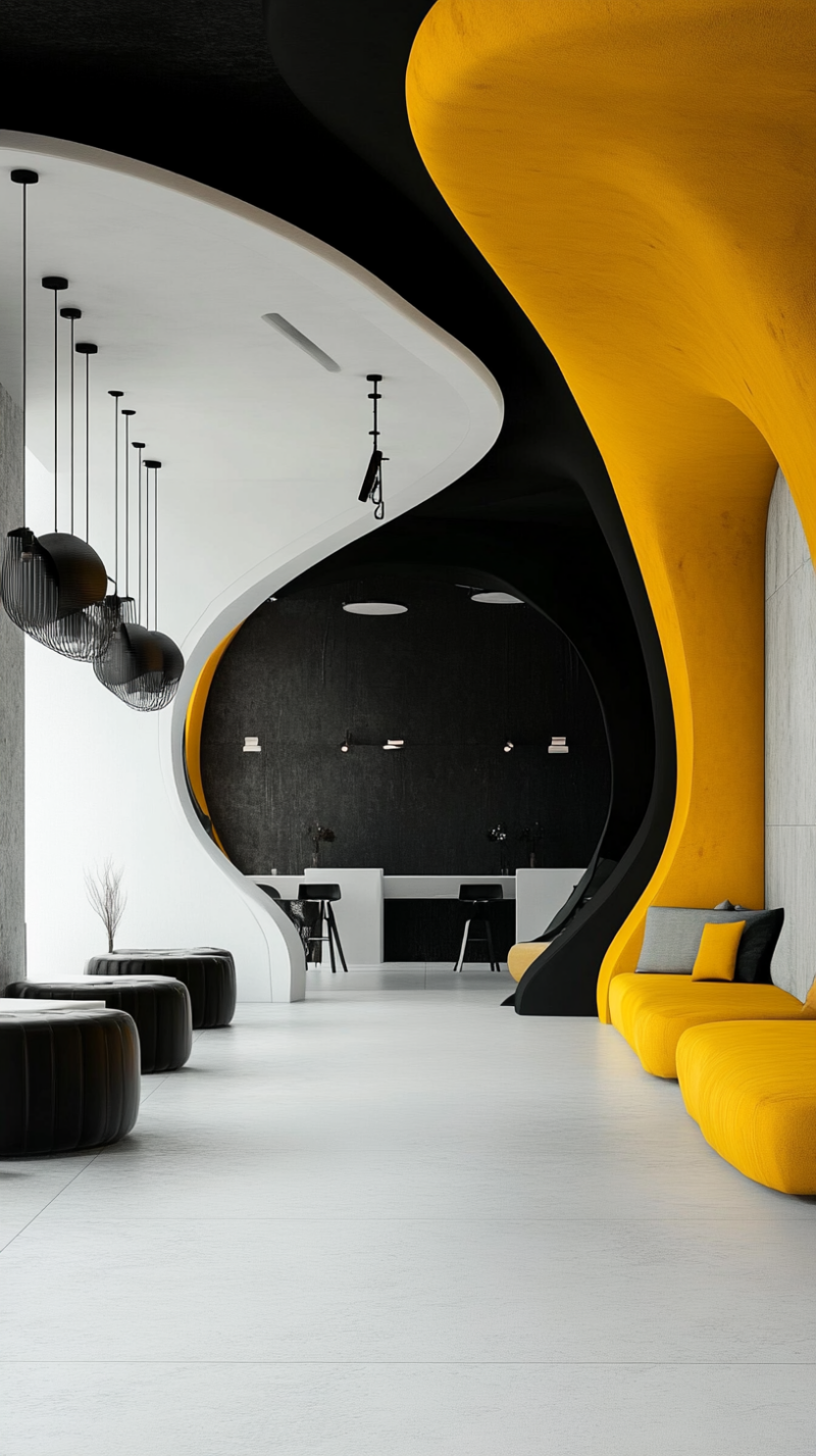 An interior design of contrasts, personal and non-transferable