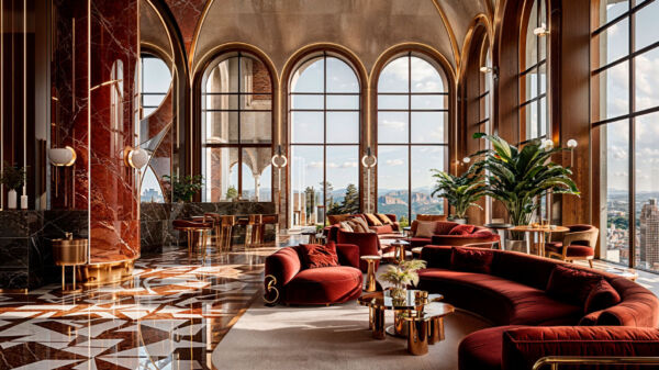 Marble lobby for a luxury hotel