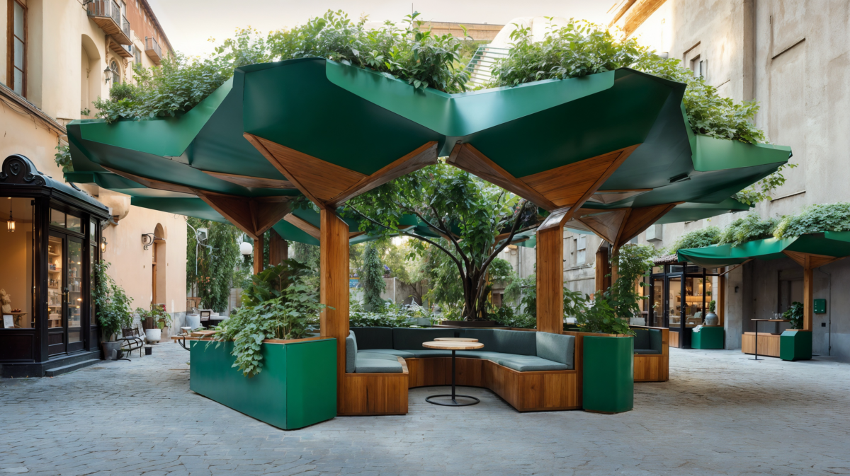 Modular and prefabricated urban rest areas