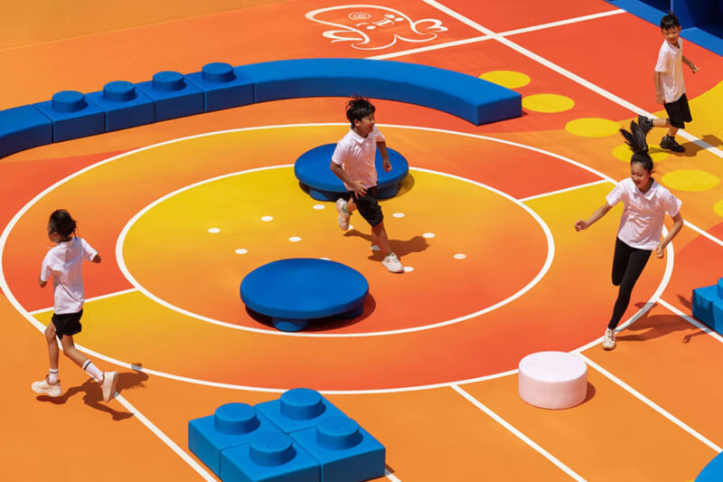 Lego and Nike collaborate on a school playground in Shanghai